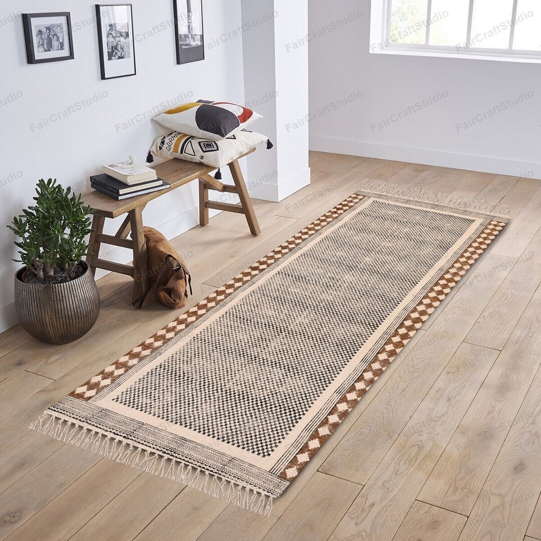 Cotton Washable Runner Rug Hall Runner Entry Rug, Yoga Mat Staircase ...