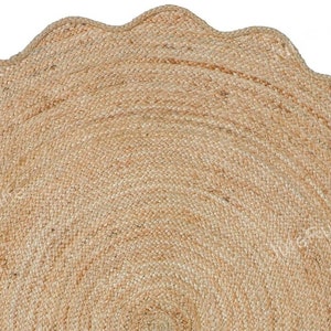 Scalloped Doormat, Scalloped Jute Rug, Scalloped Mat, Scalloped Front ...
