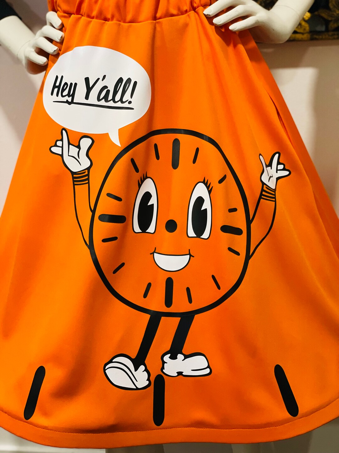 Miss Min Hey Ya’ll Elastic Waist Clock Skirt - Etsy