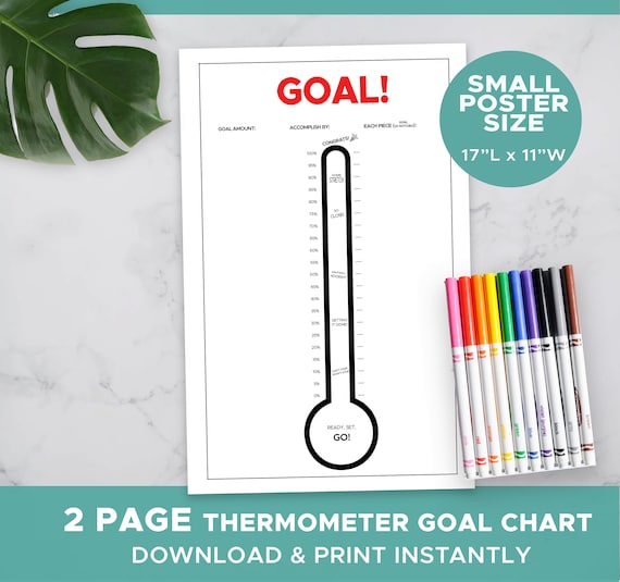Blank Thermometer Goal Tracker