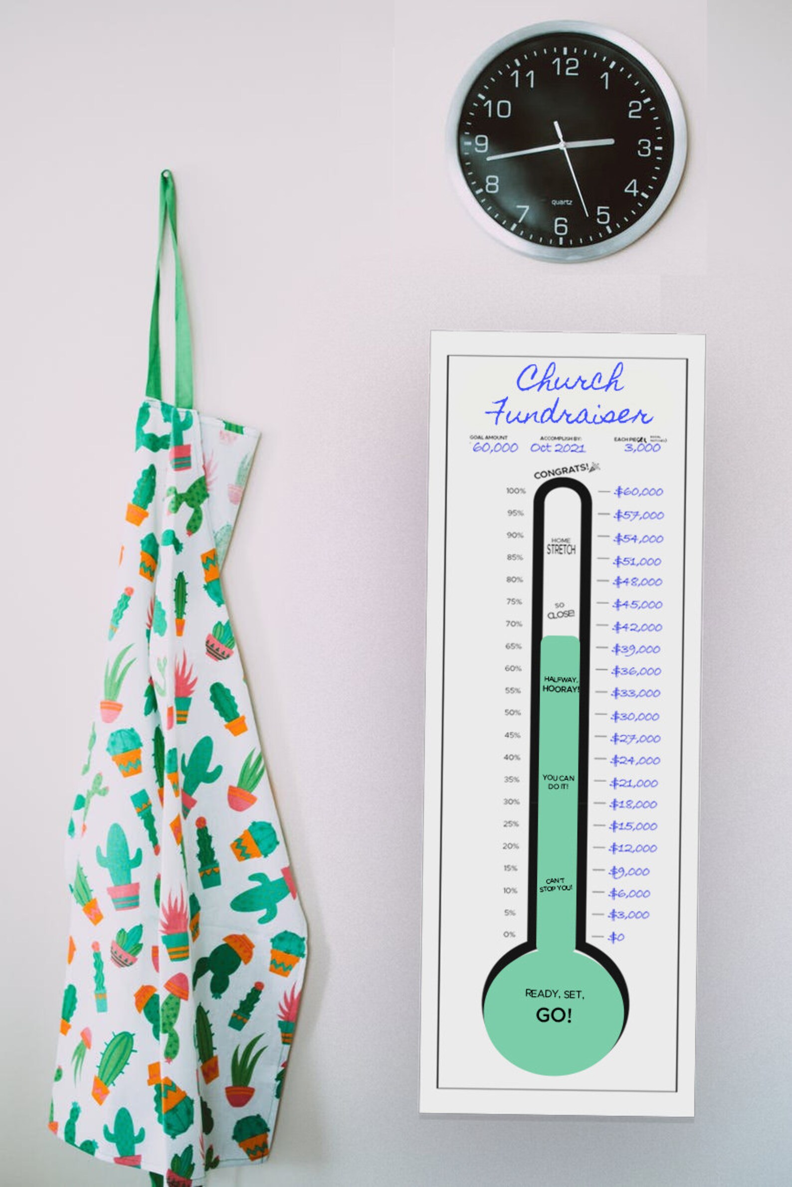 GIANT Thermometer - Printable Digital Download - Print at Home or ...
