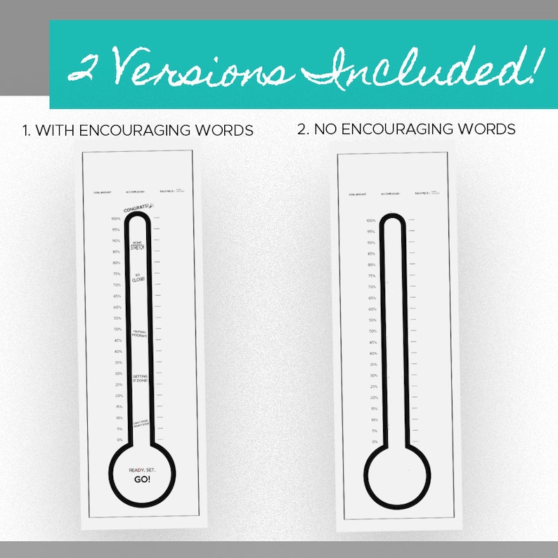 GIANT Thermometer - Printable Digital Download - Print at Home or ...
