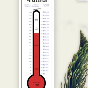 GIANT Weight Loss Goal Thermometer - Printable Digital Download ...