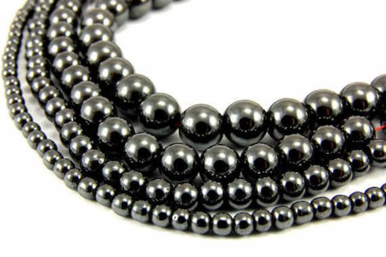 Natural Round Hematite Beads 6mm 8mm 10mm 12mm for Jewelry Making AAA ...