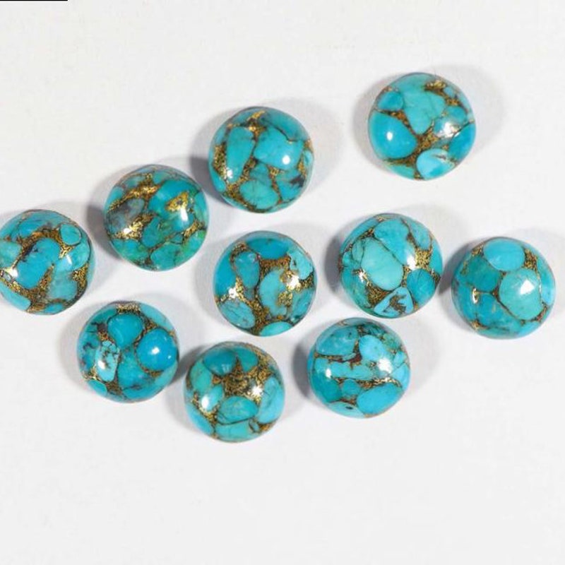 Round Turquoise Tiles - Etsy UK