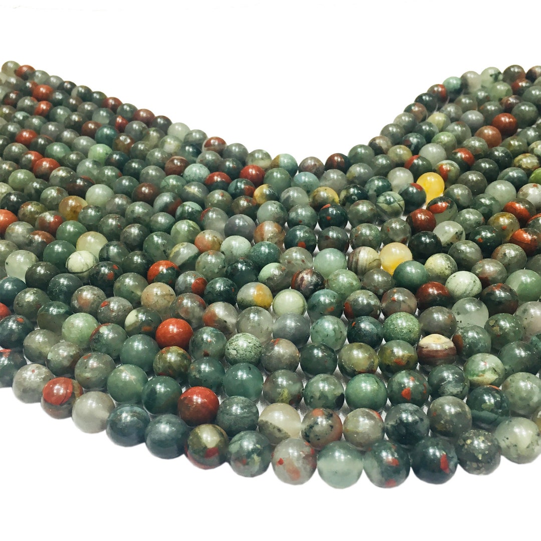 Genuine Natural Blood Stone Beads Grade AAA 6mm, 8mm, 10mm, 12mm ...