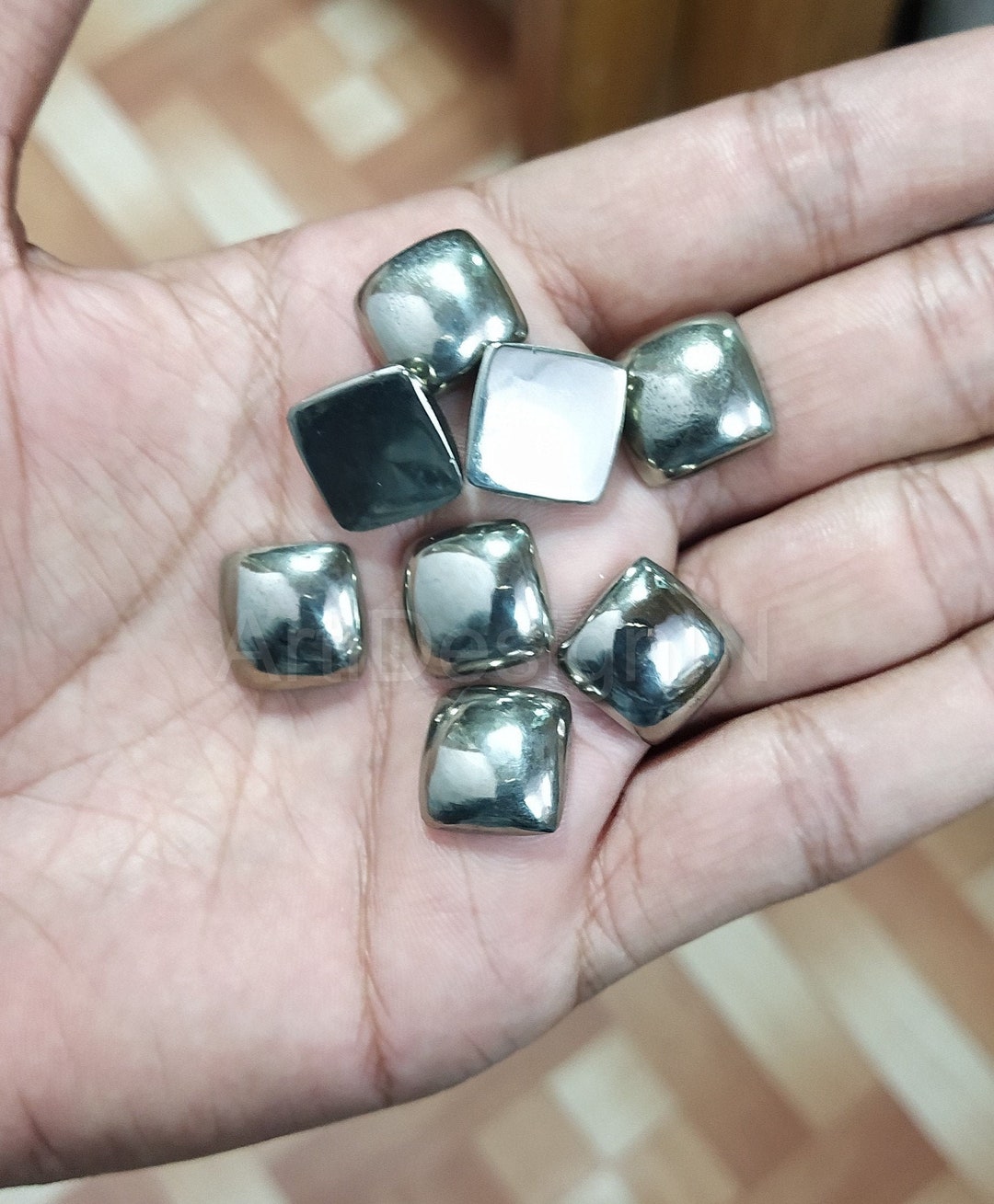 AAA Natural Pyrite Square Shape Gemstone Calibrated Size Loose ...