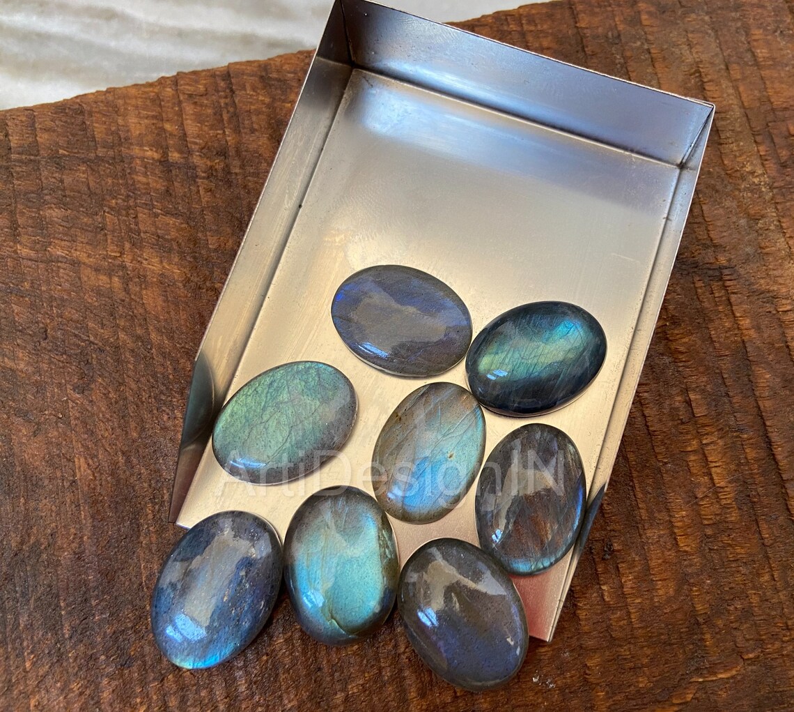 AAA Natural Labradorite Oval Cabochon Flat Back Calibrated | Etsy