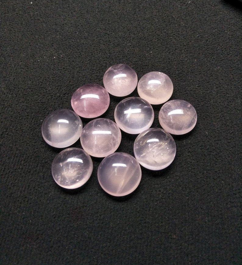 AAA Quality Natural Round Rose Quartz Cabochon Calibrated Size - Etsy