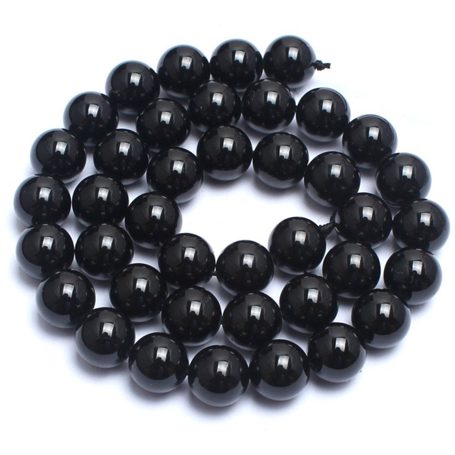 8mm Natural Black Tourmaline Round Beads for Jewelry Making - Etsy