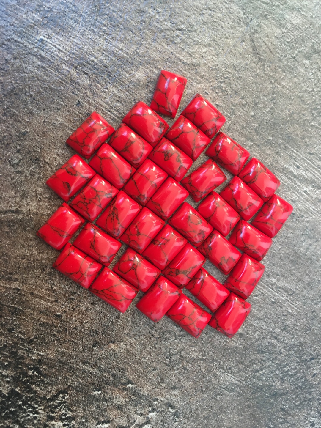 AAA Red Howlite Turquoise Rectangle Shape Calibrated Loose Gemstones ...