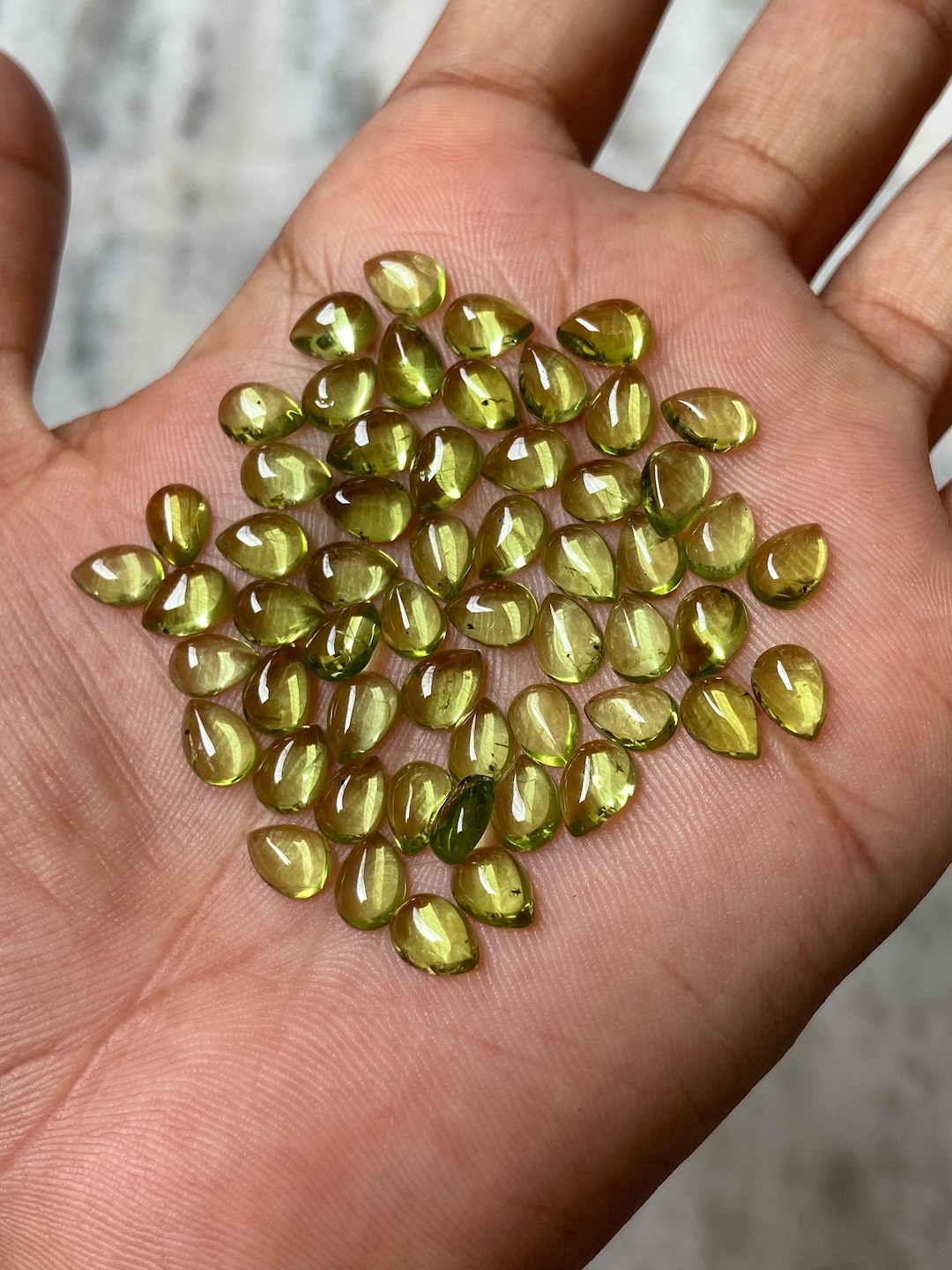 AAA Natural Peridot Pear Shape Gemstone Calibrated Sizes Loose ...