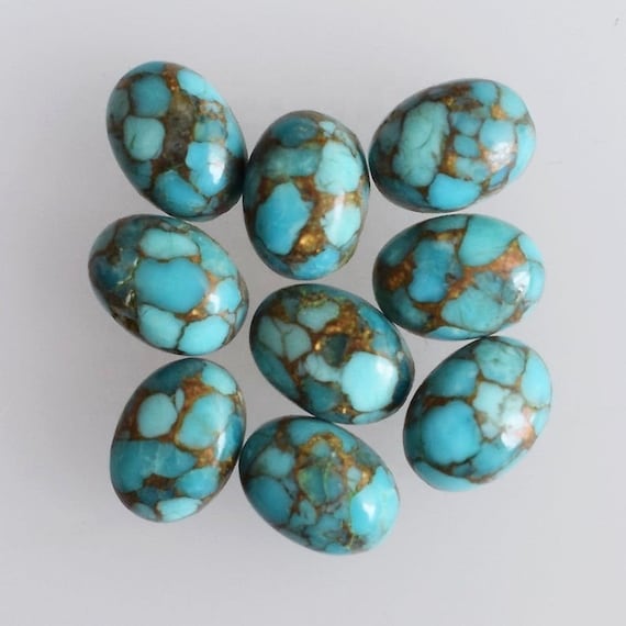 AAA Natural Blue Copper Turquoise Oval Cabochon Calibrated - Etsy