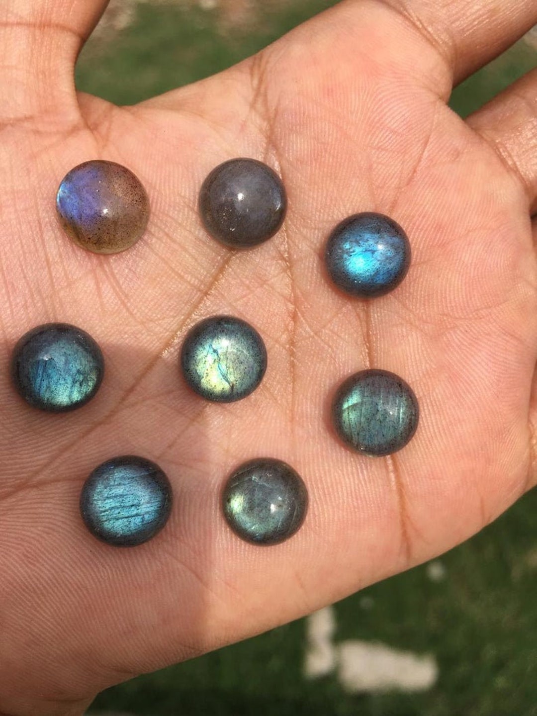25 Pieces 5x5mm Natural Round Labradorite Flat Back Round - Etsy