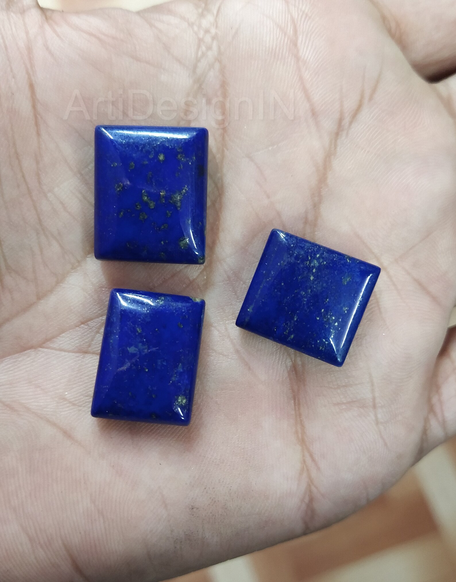 Natural Lapis Lazuli Square Shape Gemstone Calibrated Size - Etsy