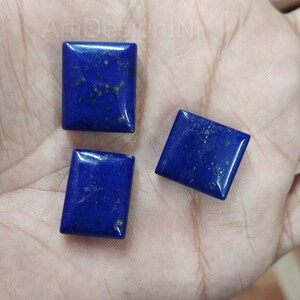 Natural Lapis Lazuli Square Shape Gemstone Calibrated Size Loose ...