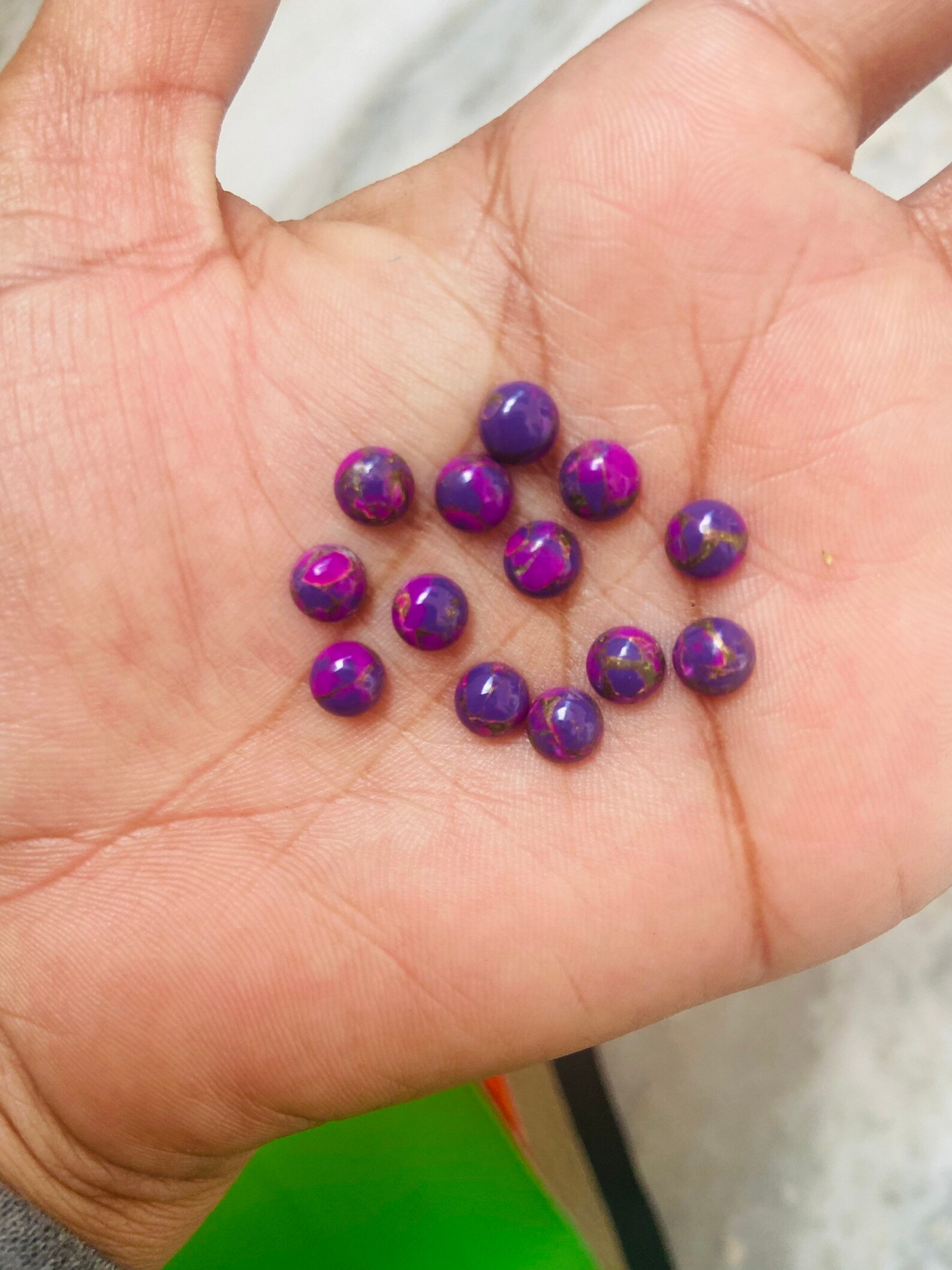 Lot of 5 Pieces Natural Purple Copper Turquoise 5mm Round - Etsy