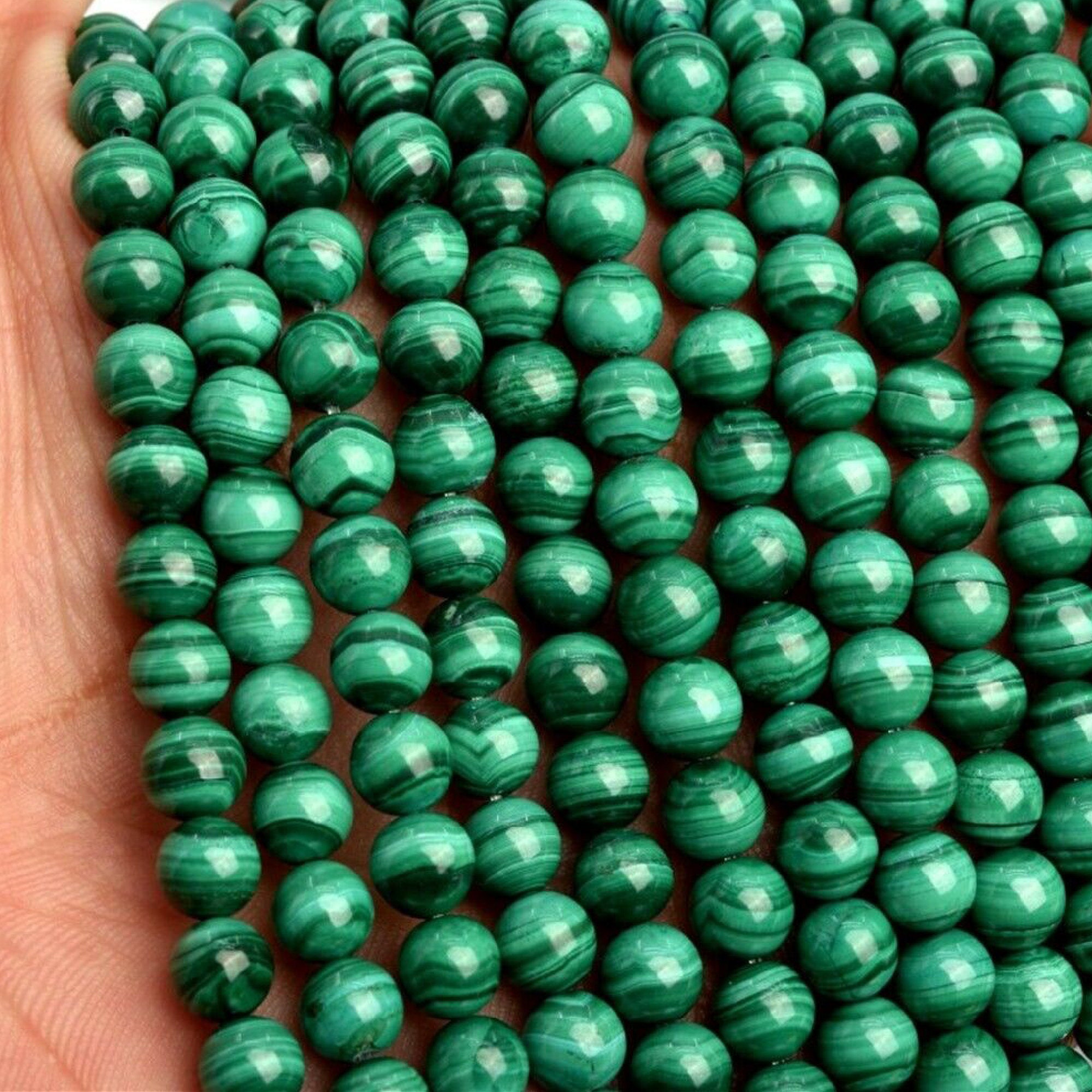 Genuine Natural Green Malachite Beads 4mm 6mm 8mm 10mm - Etsy