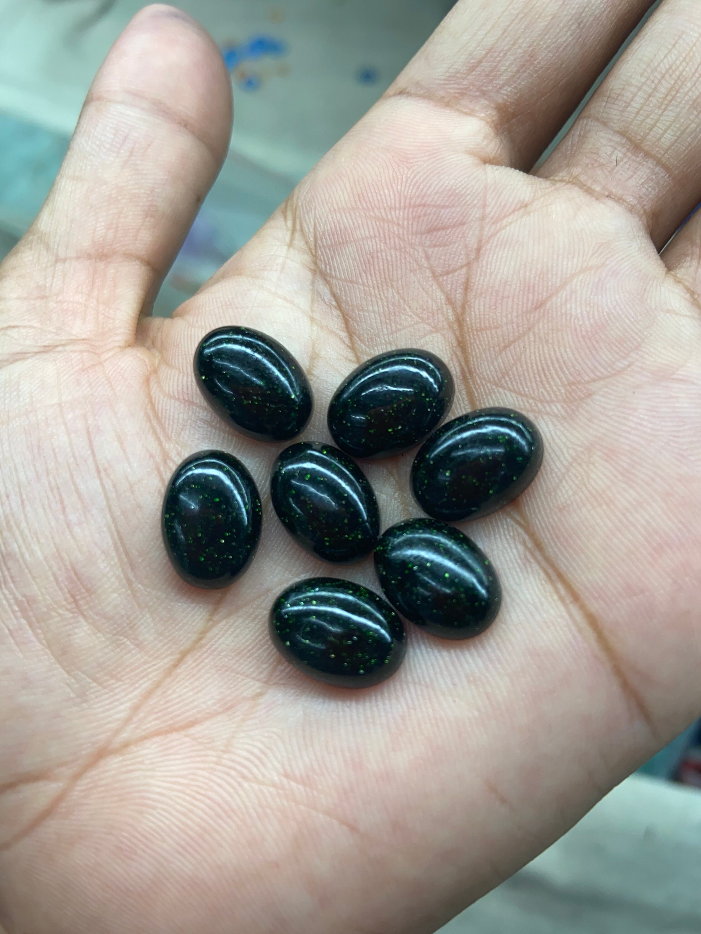 Calibrated Green Sunstone Gemstone Loose Oval Cabochon | Etsy