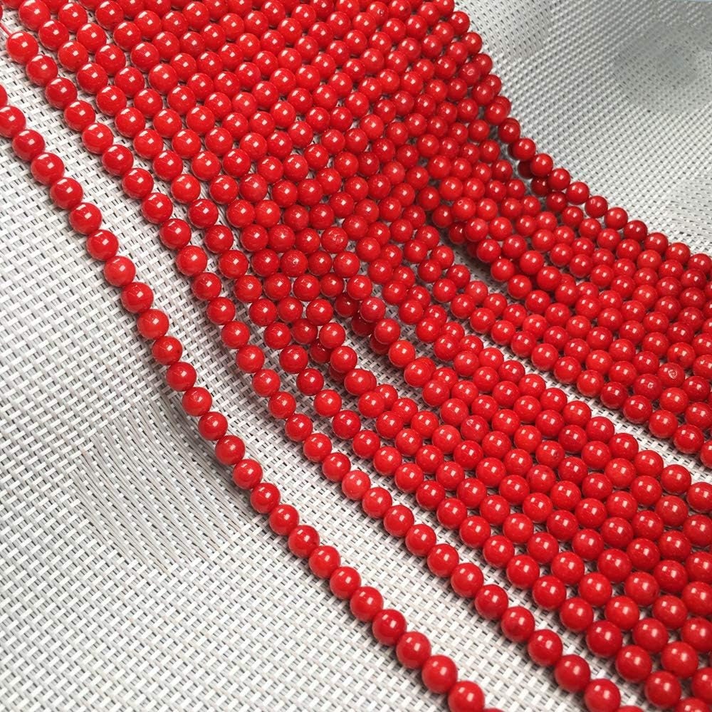 AAA Natural Bamboo Red Coral 8mm Red Coral Bead Gorgeous Red Color Bead ...
