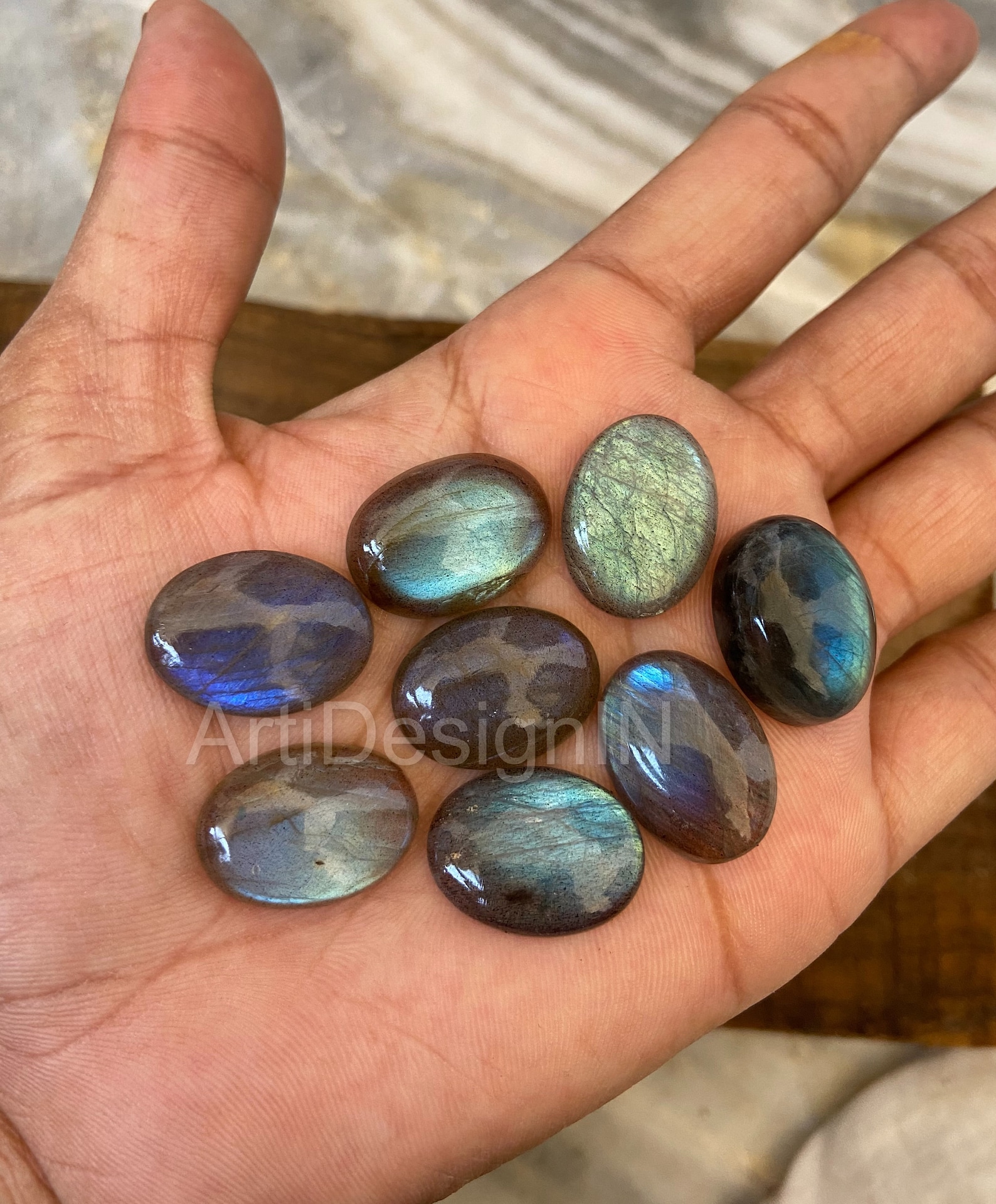 AAA Natural Labradorite Oval Cabochon Flat Back Calibrated | Etsy