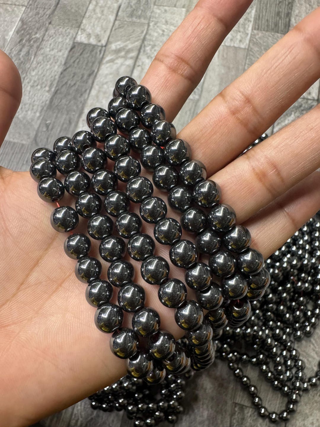 Natural Round Hematite Beads 6mm 8mm 10mm 12mm for Jewelry Making AAA ...