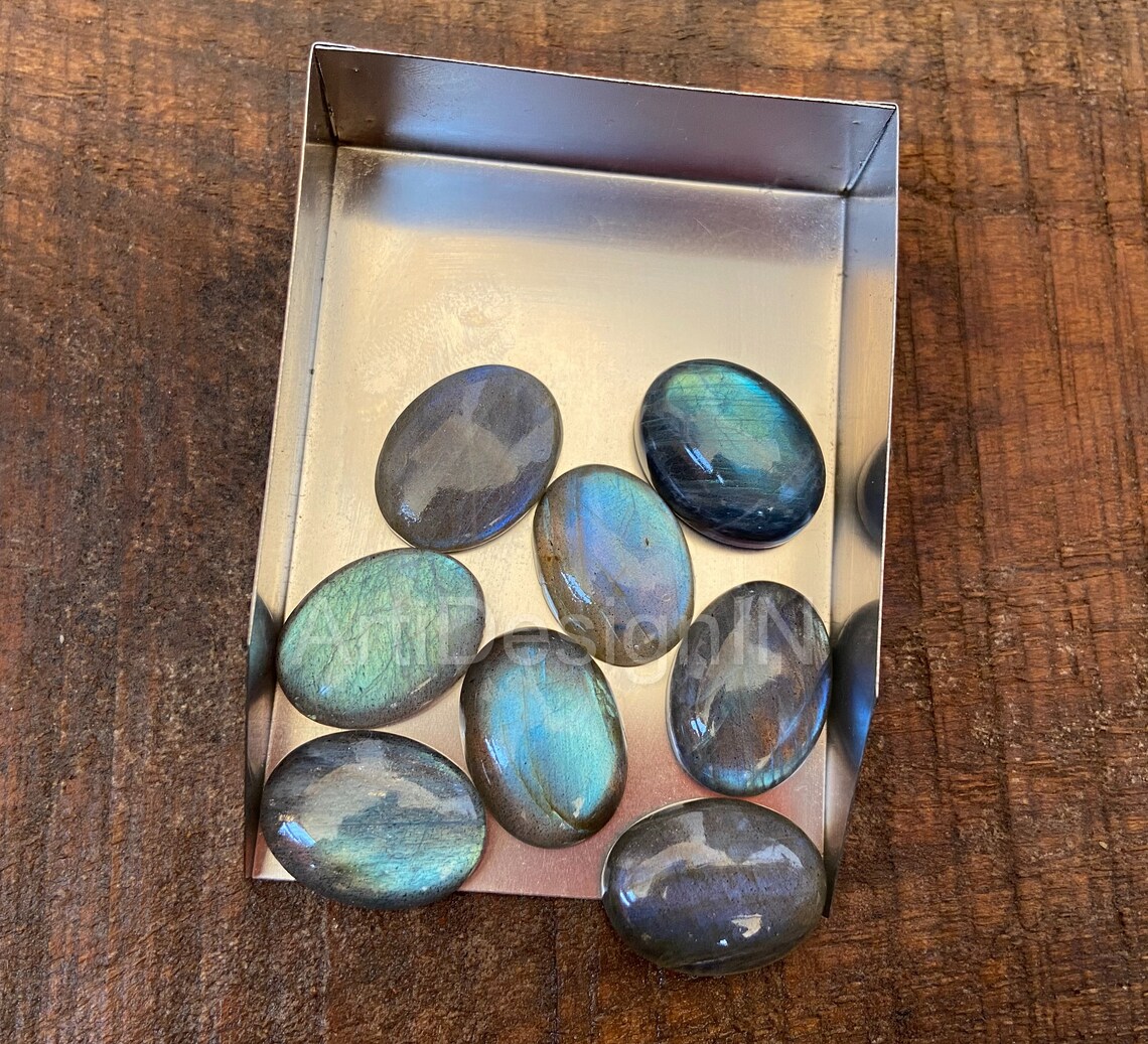 AAA Natural Labradorite Oval Cabochon Flat Back Calibrated | Etsy