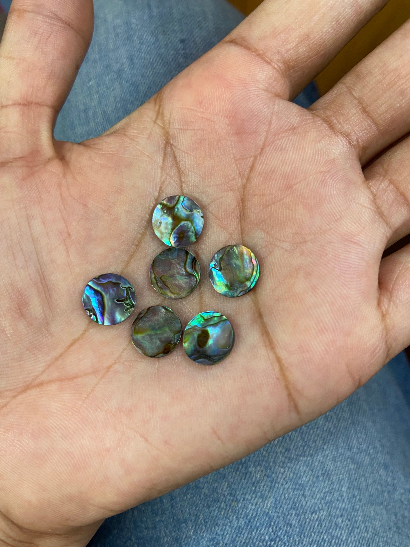 AAA Abalone Shell Round Coin Both Side Flat Discs Smooth Disc - Etsy