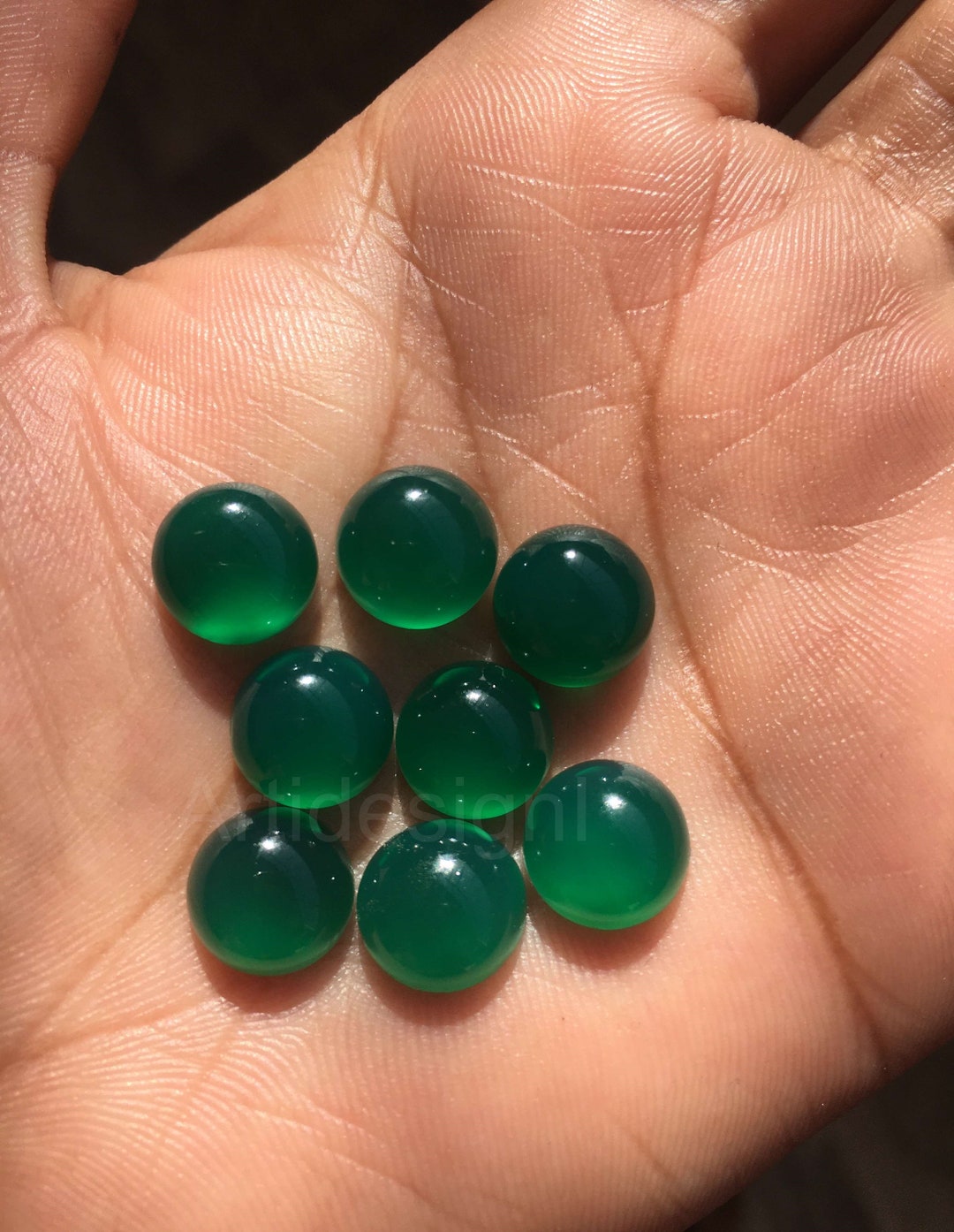 AAA Quality Natural Round Green Onyx Cabochon Calibrated Size Loose ...