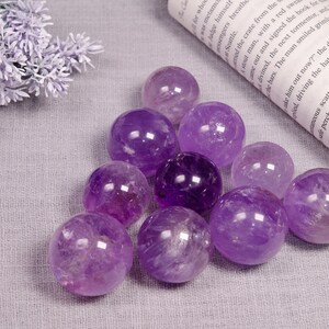 Wholesale Natural Amethyst Sphere/polished Amethyst Ball/gemstone Beads ...
