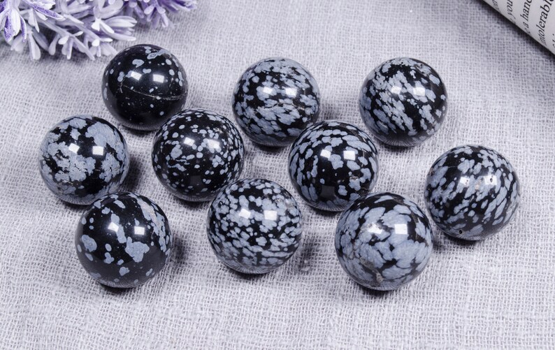 Wholesale Natural Snowflake Obsidian Sphere/polished Snowflake - Etsy