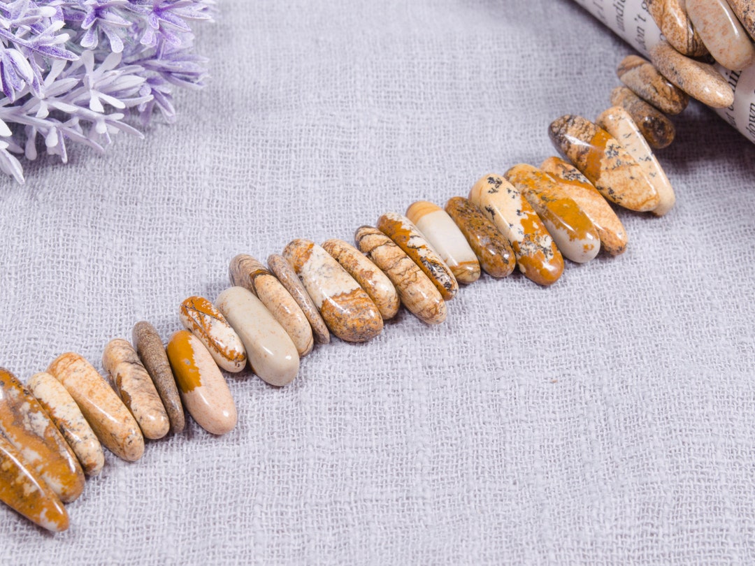 Wholesale One Strand of Picture Stone Sticks Stone-smooth Quartz-bullet ...