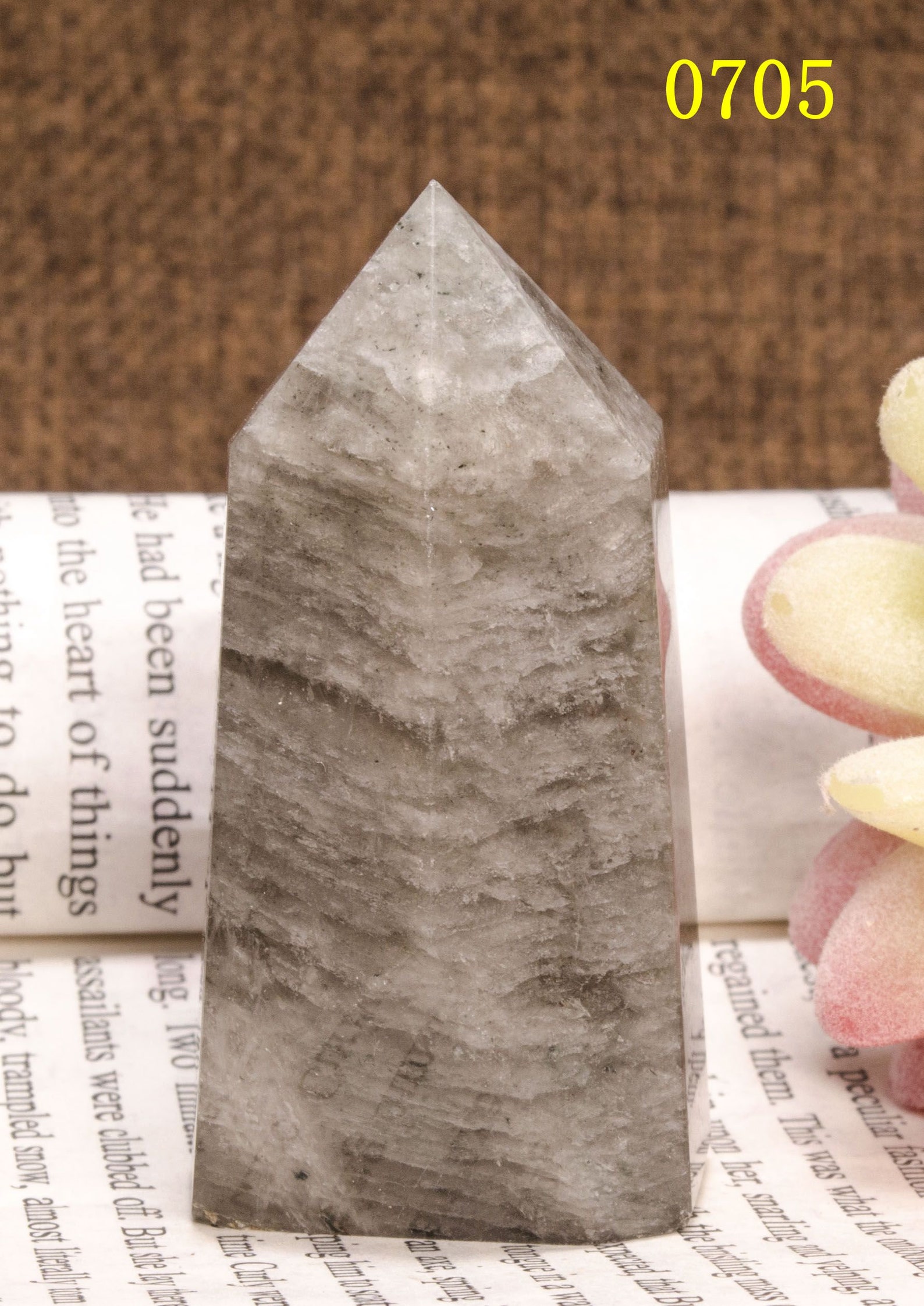 Phantom Crystal Gray Multi-inclusions Crystal Point Natural | Etsy