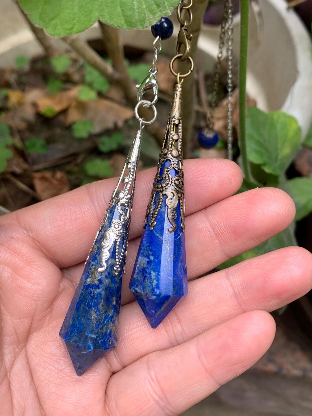Lapis Lazuli Pendulum/blue Crystal Pendulum/meditation/chakra Reiki ...
