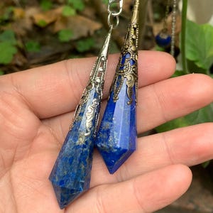 Lapis Lazuli Pendulum/blue Crystal Pendulum/meditation/chakra Reiki ...