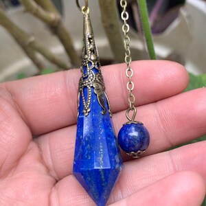 Lapis Lazuli Pendulum/blue Crystal Pendulum/meditation/chakra Reiki ...