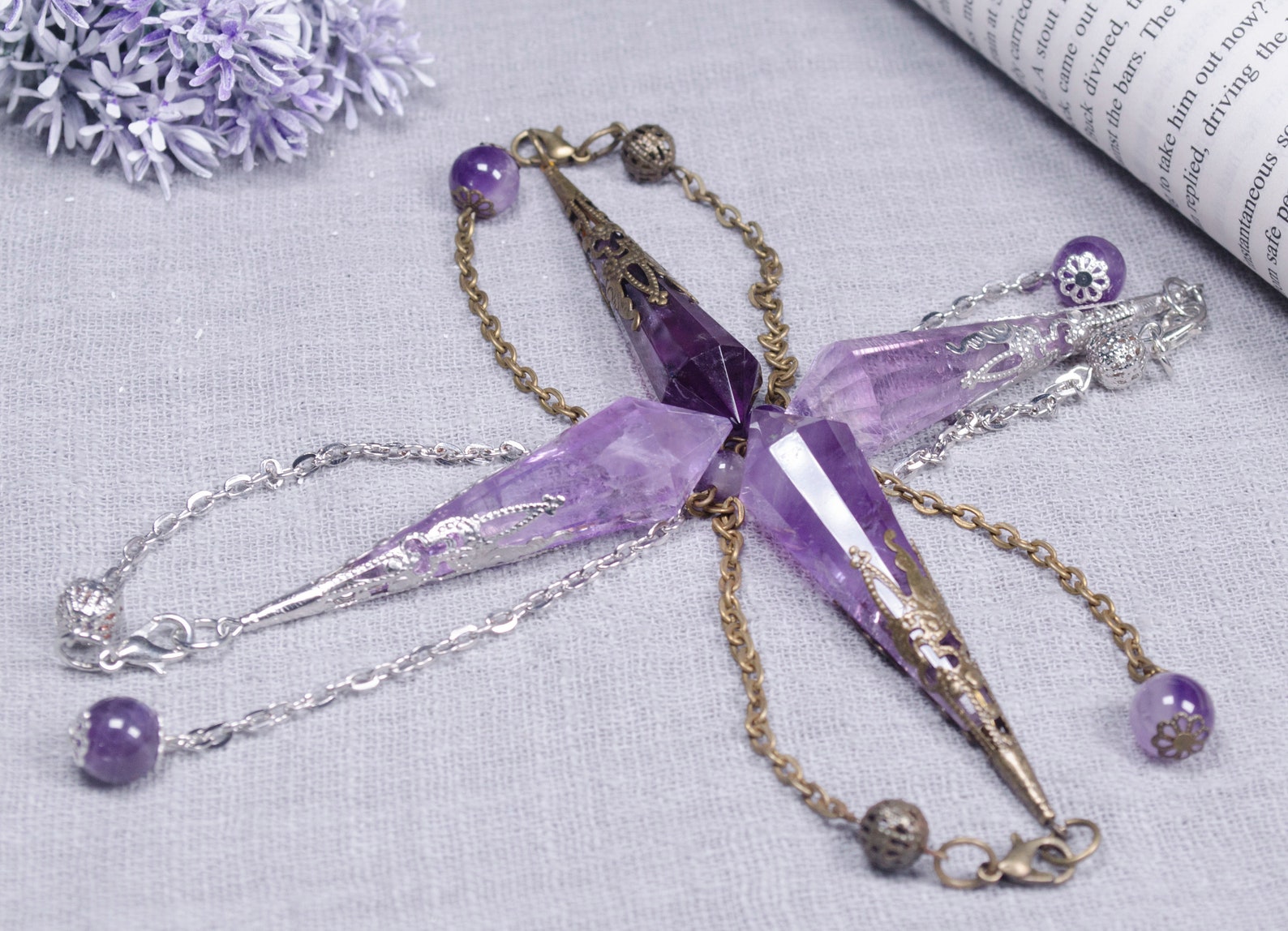 Wholesale Polished Amethyst Crystal Pendulum/Amethyst | Etsy