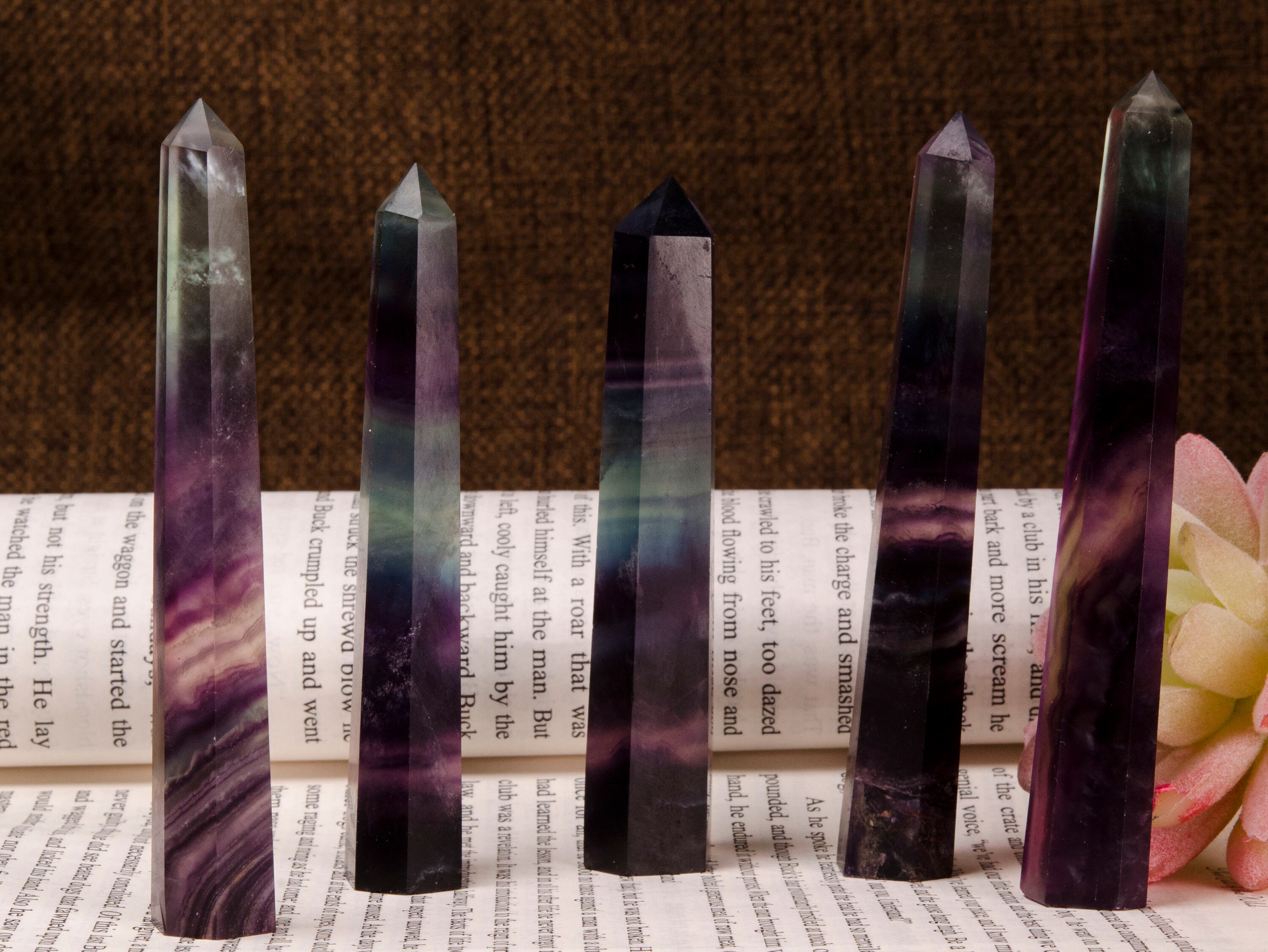 Wholesale Natural Fluorite Quartz Point/Fluorite Crystal | Etsy