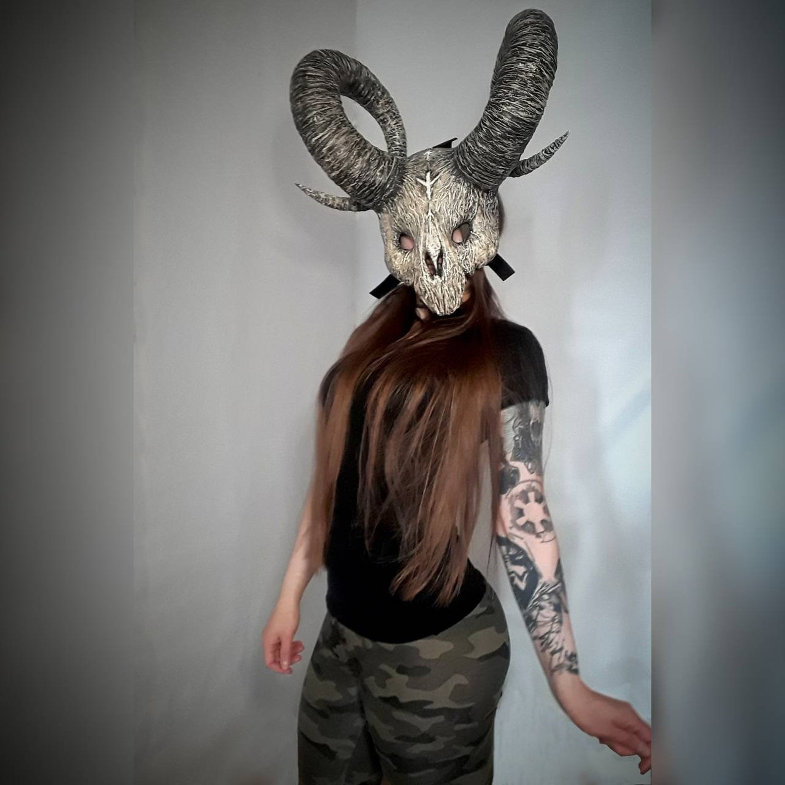 Norse Pagan Mask/ Witcher Creature Skull Mask/ Ram Goat Skull | Etsy