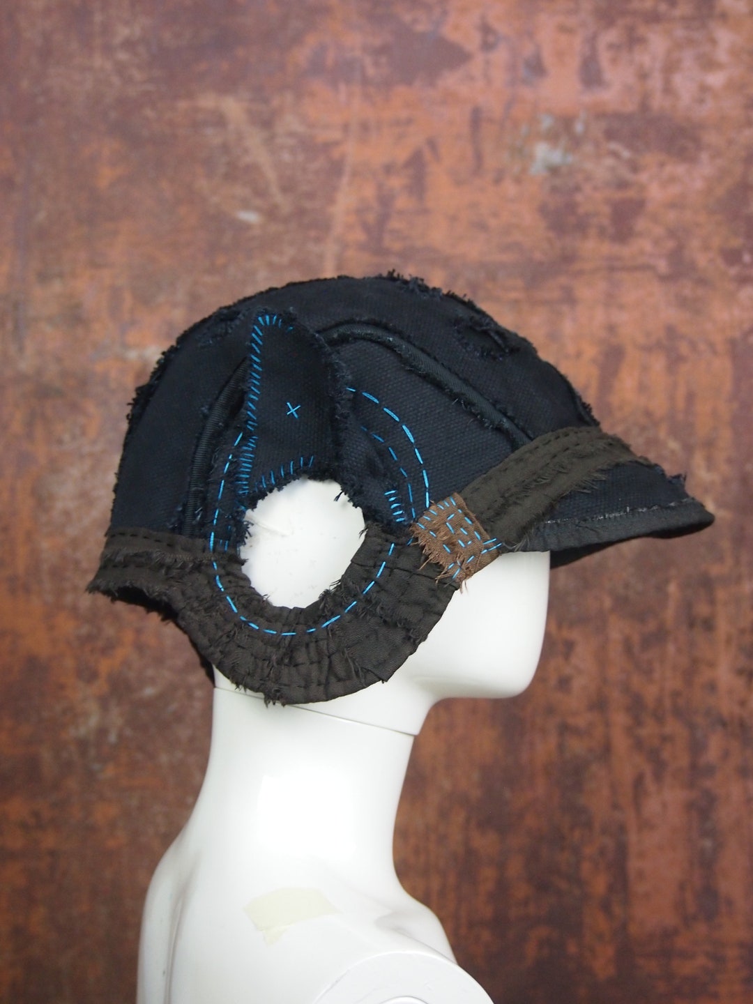 WEREWOLF Cap Hat, Distressed Larp Hat, Witchy Accessories, Rustic Style ...