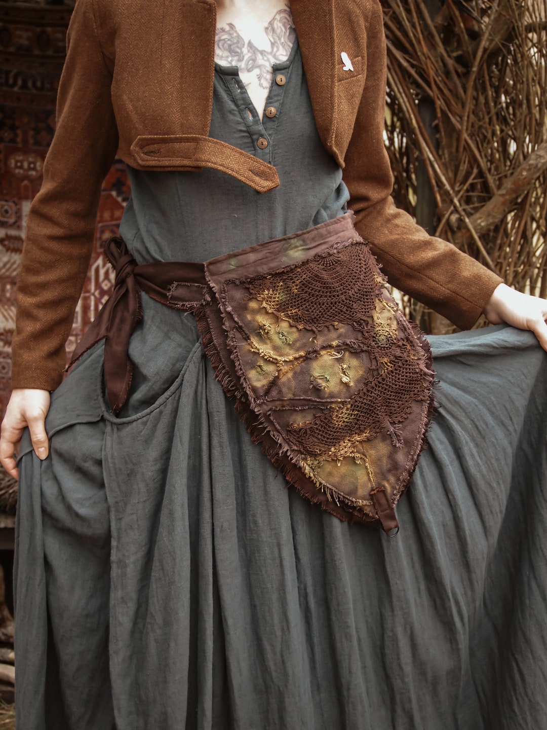 BABA YAGA Waist Bag, Rustic Style Pouch, Larp Pouch, Witchy Accessories ...