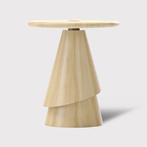 Designer Round Side Table, Custom Wood Round Side Table, Round Bedside ...