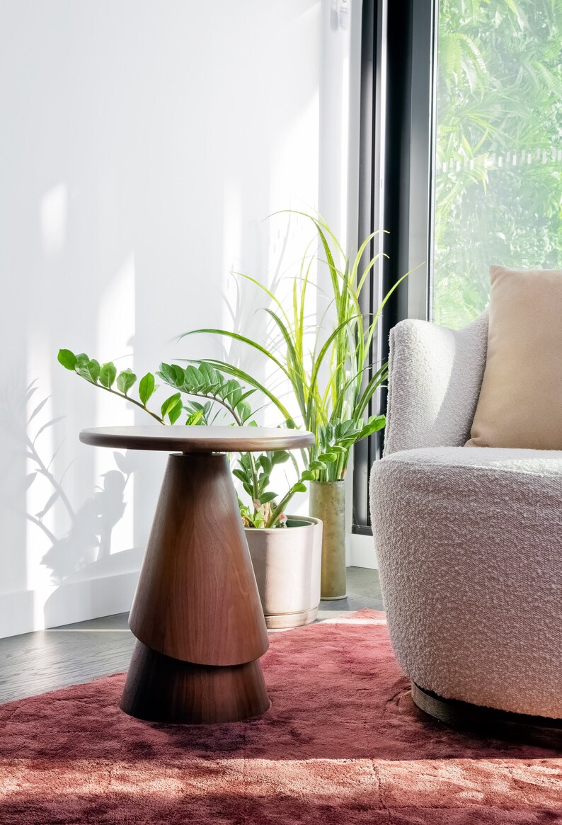 Designer Round Side Table Custom Wood Round Side Table Round - Etsy