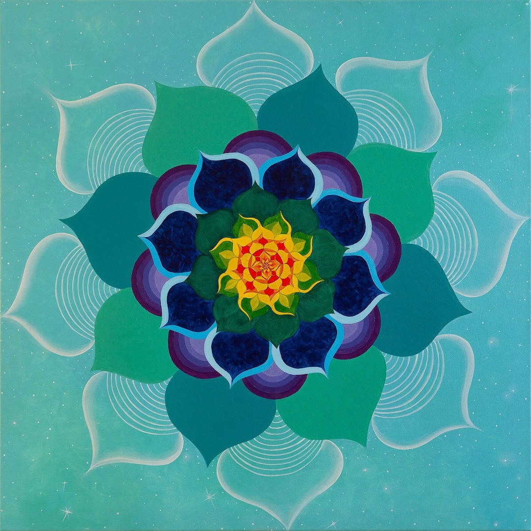 Water-mandala-fine-art-print-painting by Eledina Palasoglou - Soulful ...