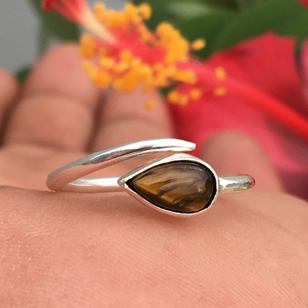 Real Tiger Eye Ring - Etsy