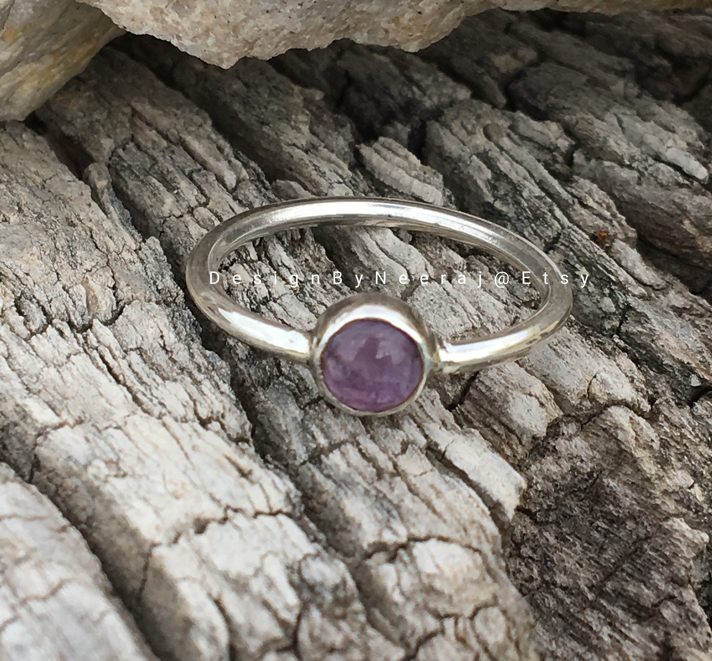 Natural African Amethyst Ring 925 Sterling Solid Silver - Etsy UK