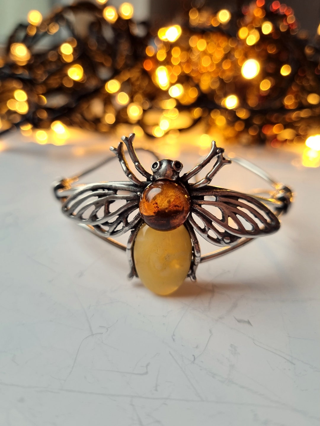 Amber Bracelet Jewelry Amber Honey Bee Bracelet Natural Baltic Amber ...
