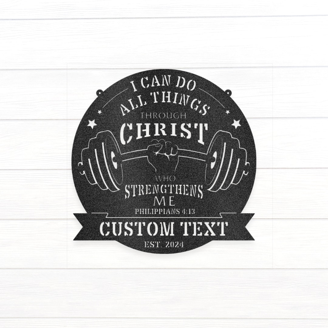 Personalized Home Fitness Gym, Bible Metal Art/sign, Religious Wall ...