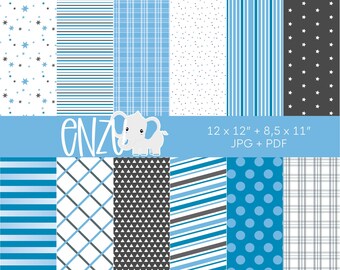 Navy Blue Basic Digital Paper Pack Instant Download - Etsy