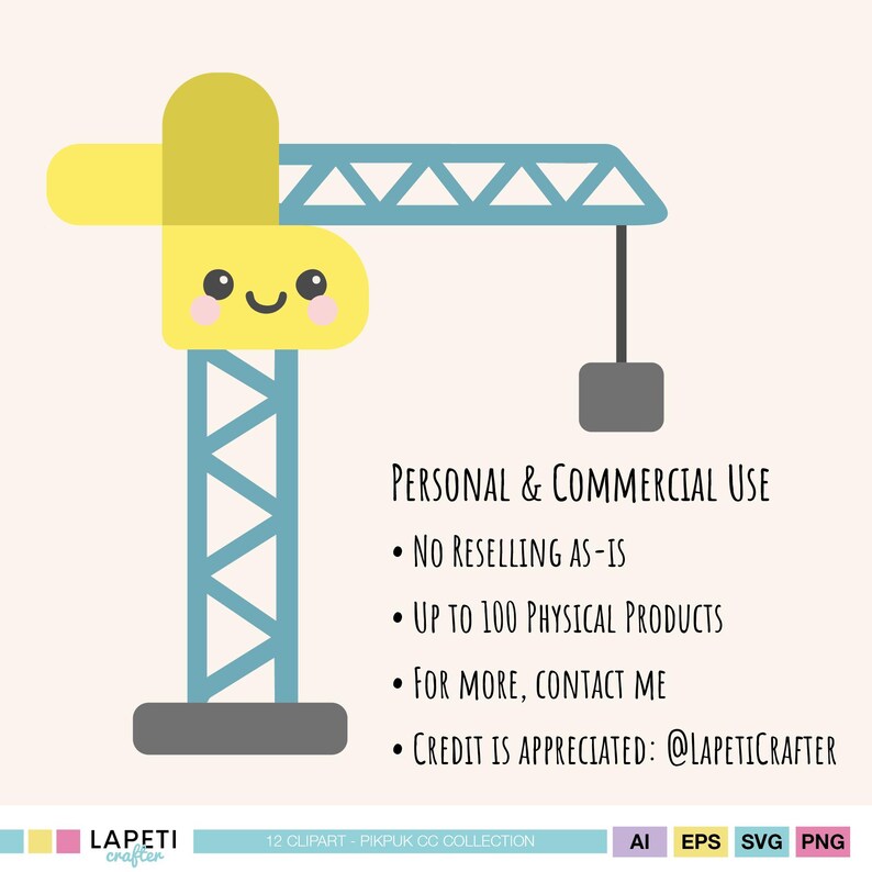 Construction Vehicles Clipart Set for Kids, Cute Builder Trucks PNG for ...